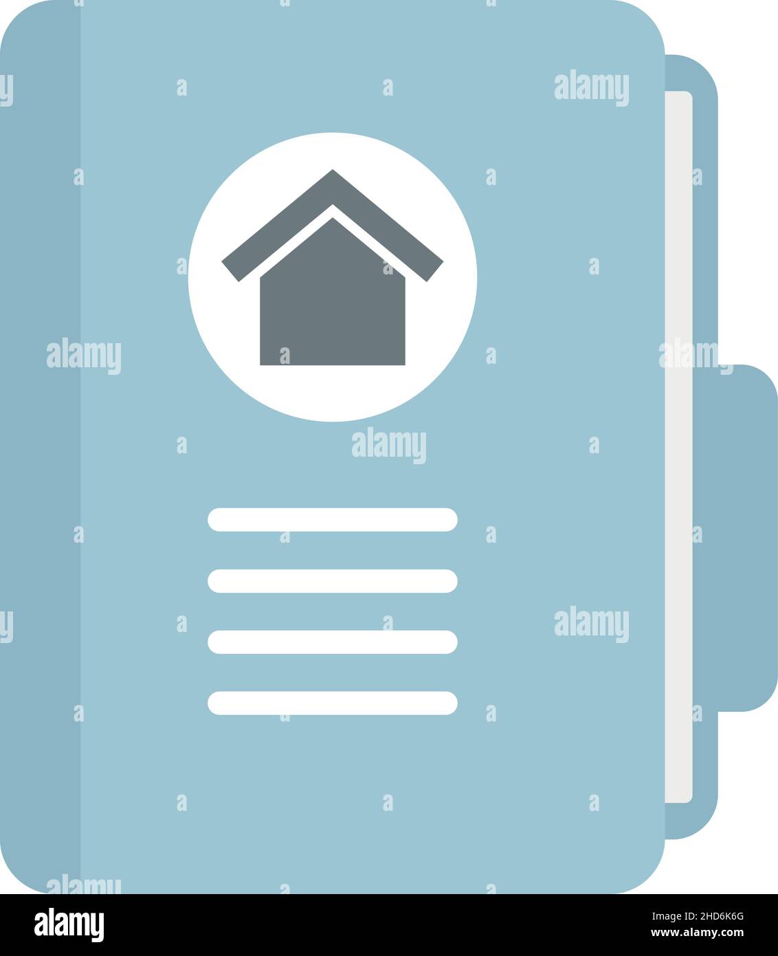 Realtor house folder icon. Flat illustration of realtor house folder ...