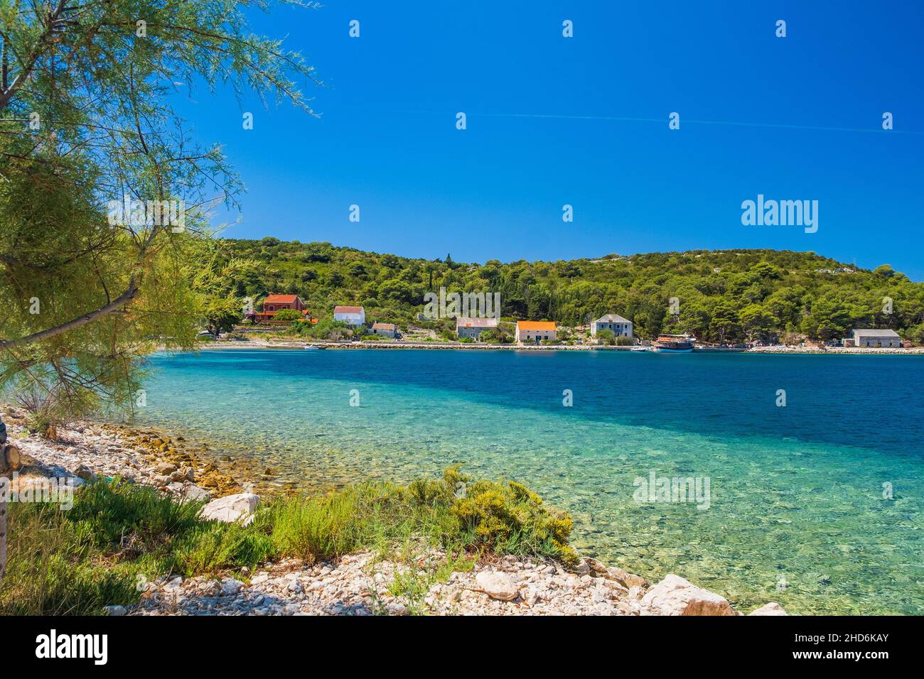 Amazing Adriatic coast in Croatia. Turquoise lagoon beach on Dugi Otok ...