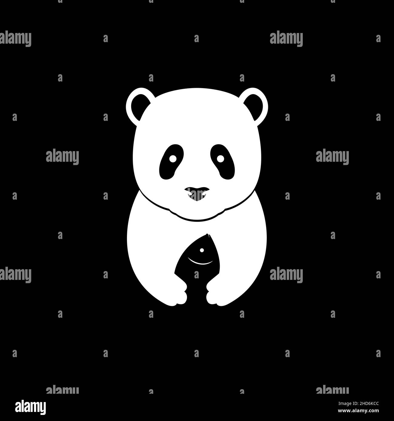 Panda logo vector vectors Black and White Stock Photos & Images - Alamy