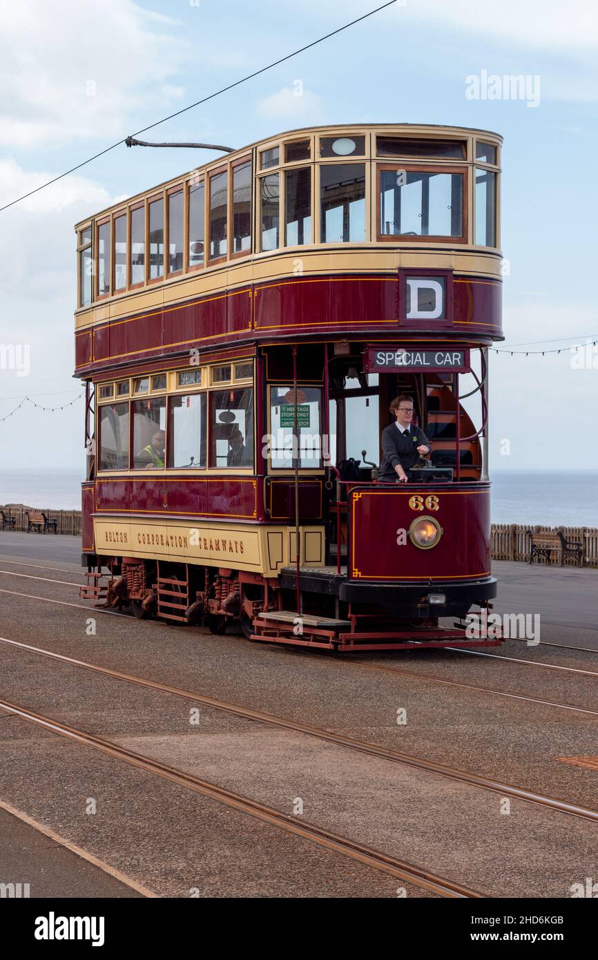 Vintage Seaside Tram Stock Photo - Alamy