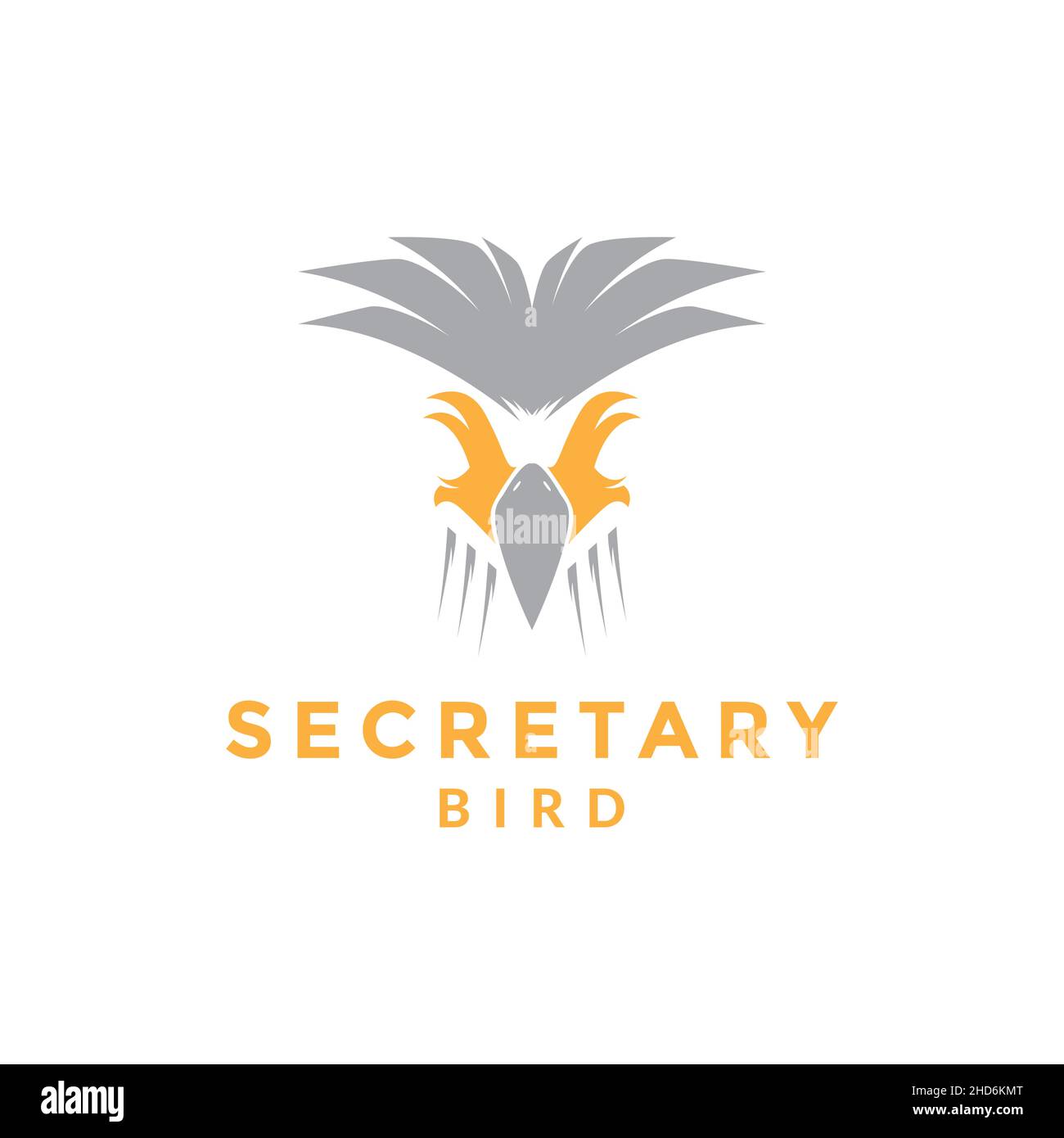 face art secretary bird logo design vector graphic symbol icon ...