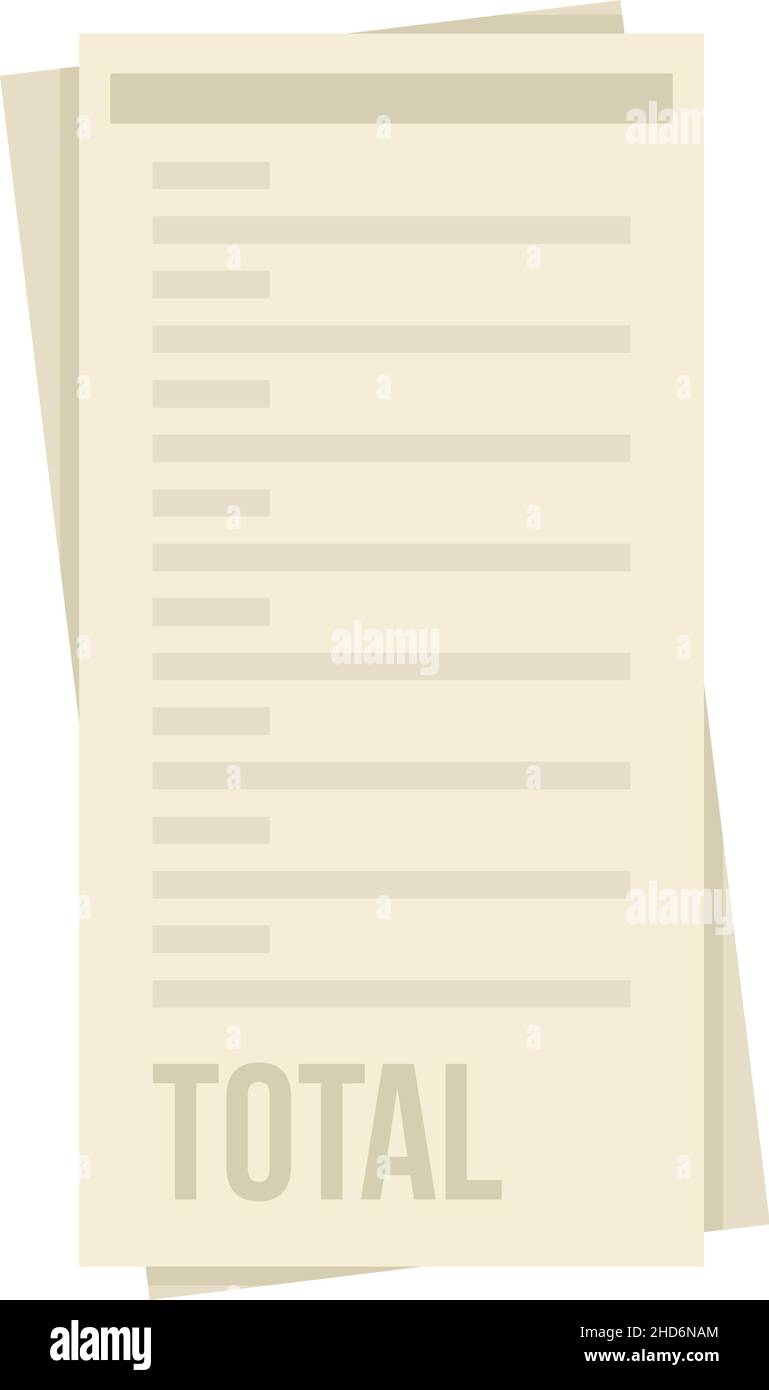 Total payment utilities icon. Flat illustration of total payment ...