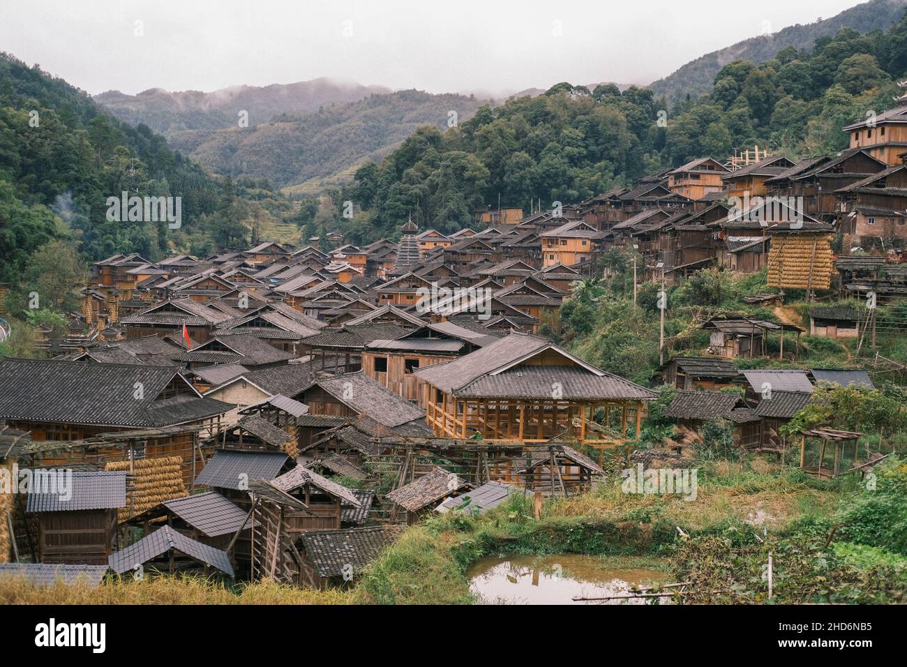 Chinese traditional rural scenery Stock Photo - Alamy