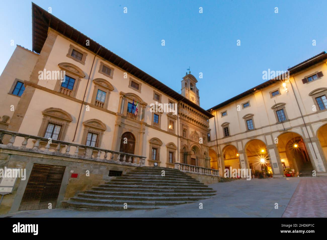 Piazza Grande square, Palazzo della Fraternita dei Laici palace, Arezzo ...