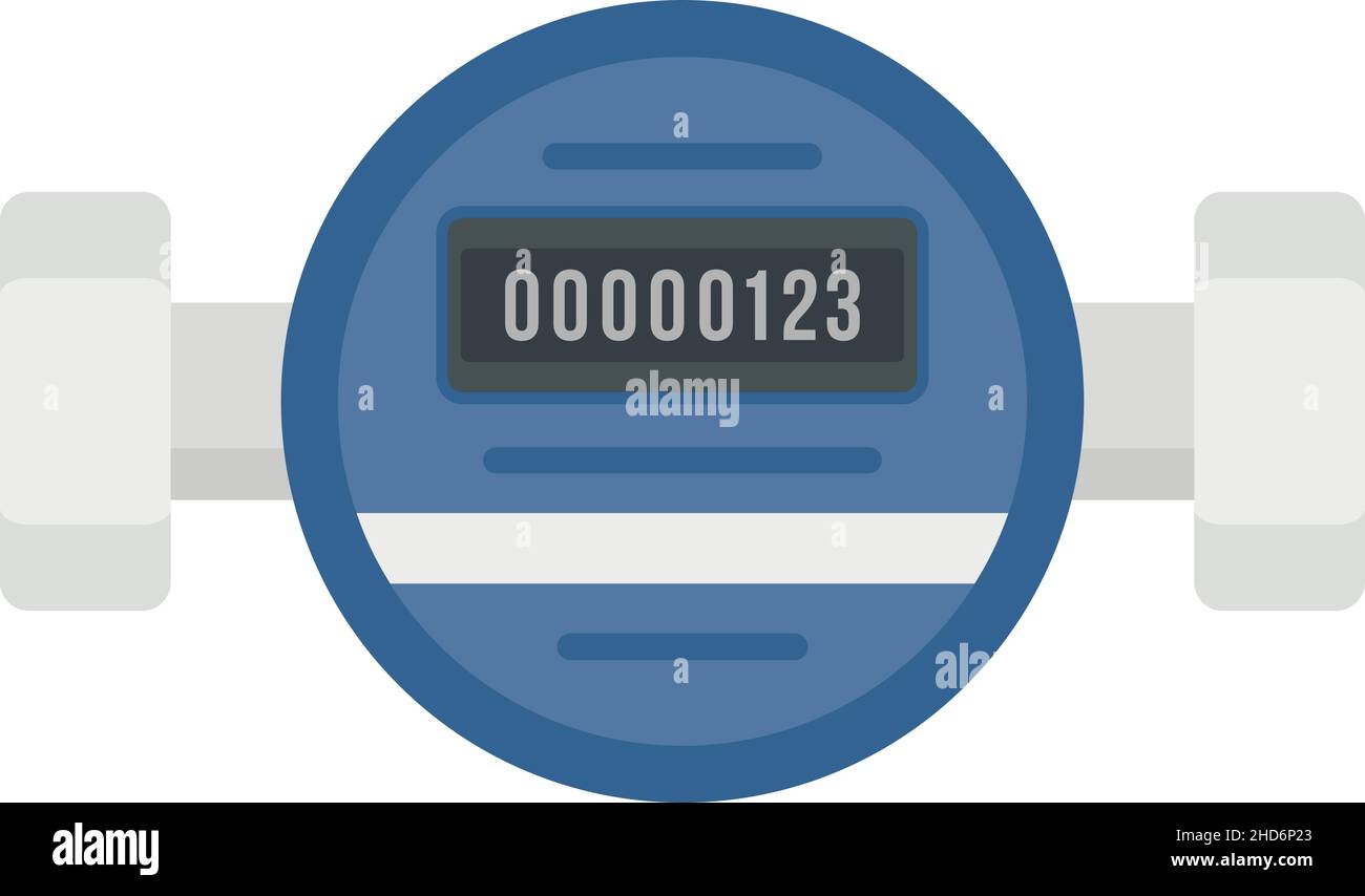 Water home counter icon. Flat illustration of water home counter vector ...