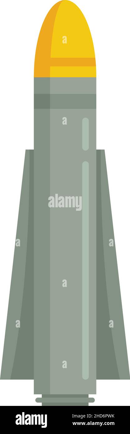 Missile plane icon. Flat illustration of missile plane vector icon ...