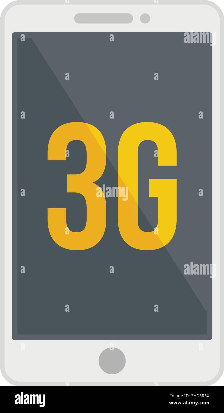 3g personal phone icon. Flat illustration of 3g personal phone vector ...