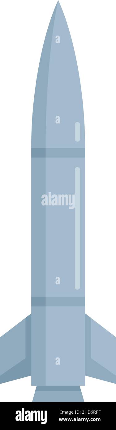 Missile aircraft icon. Flat illustration of missile aircraft vector ...