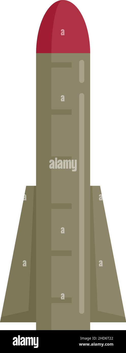 Missile flight icon. Flat illustration of missile flight vector icon ...