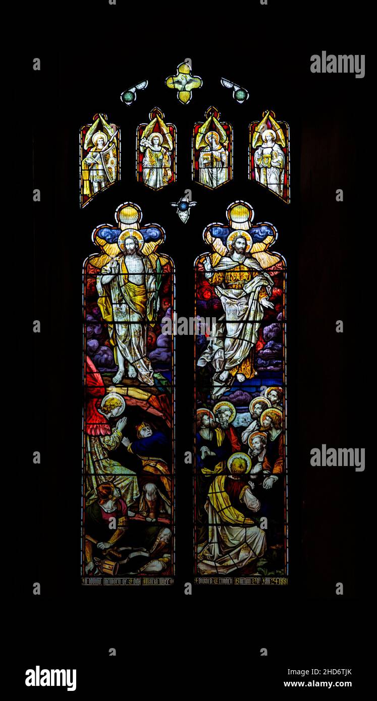 Stained glass window of Resurrection and Ascension, c 1885 by Heaton ...