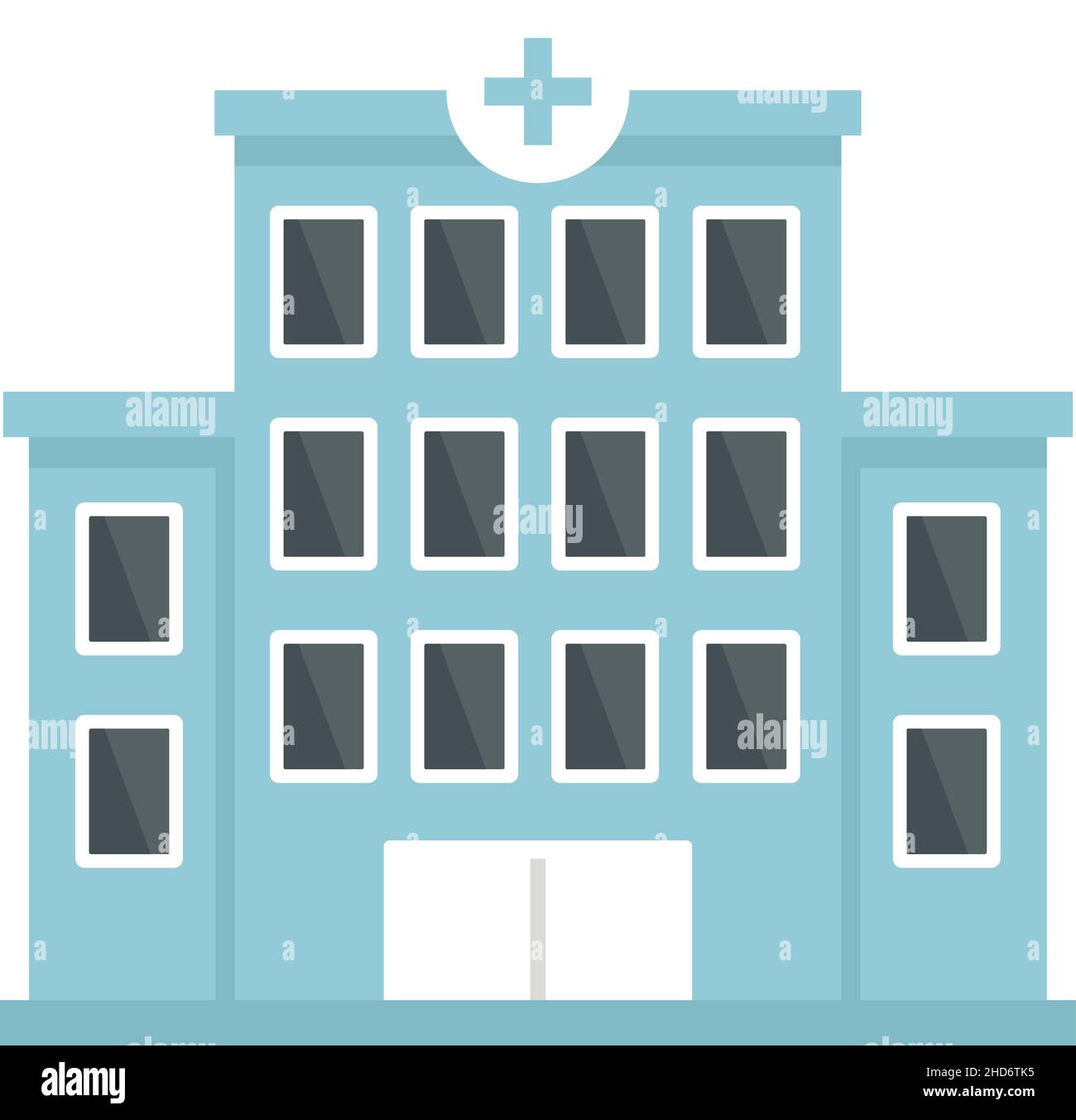 Hospital building icon. Flat illustration of hospital building vector ...