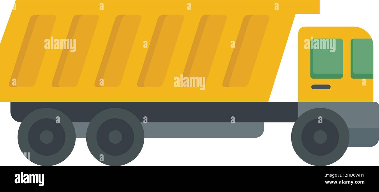 Tipper truck icon. Flat illustration of tipper truck vector icon ...
