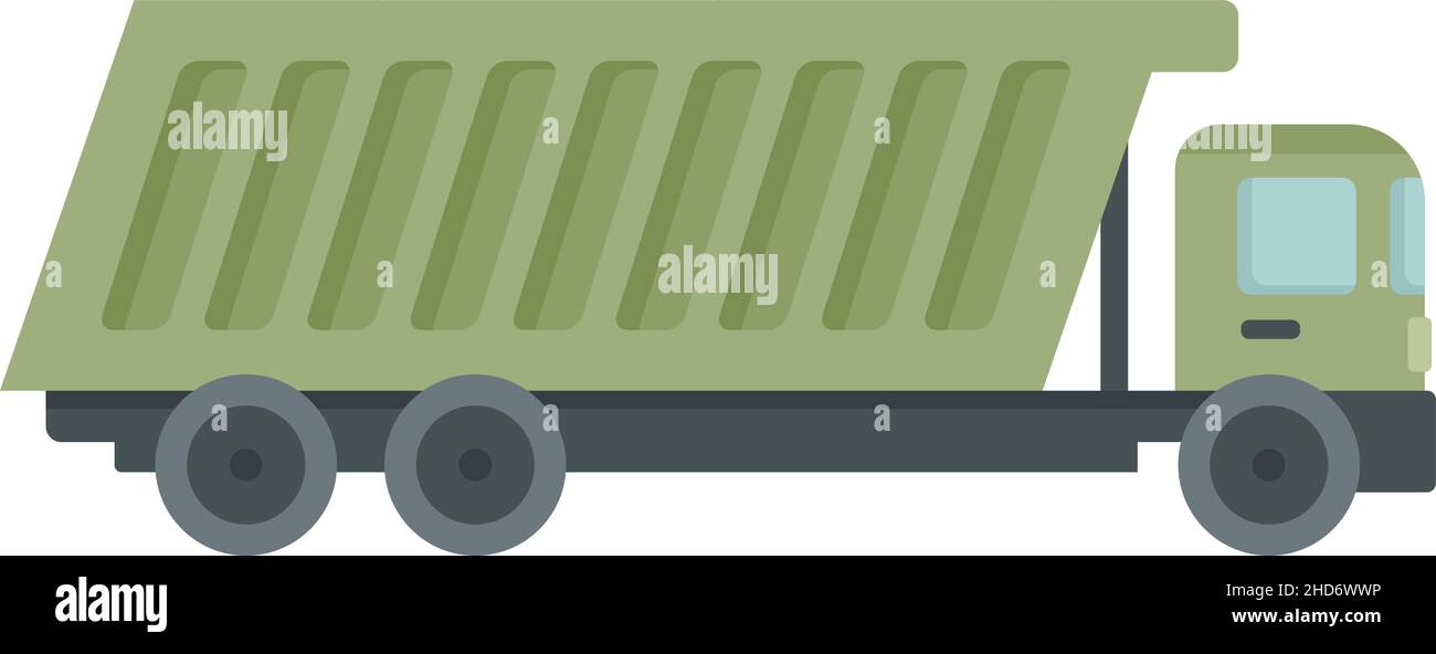 Tipper hopper icon. Flat illustration of tipper hopper vector icon ...