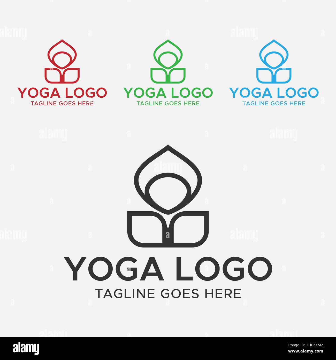 Yoga studio green Stock Vector Images - Alamy