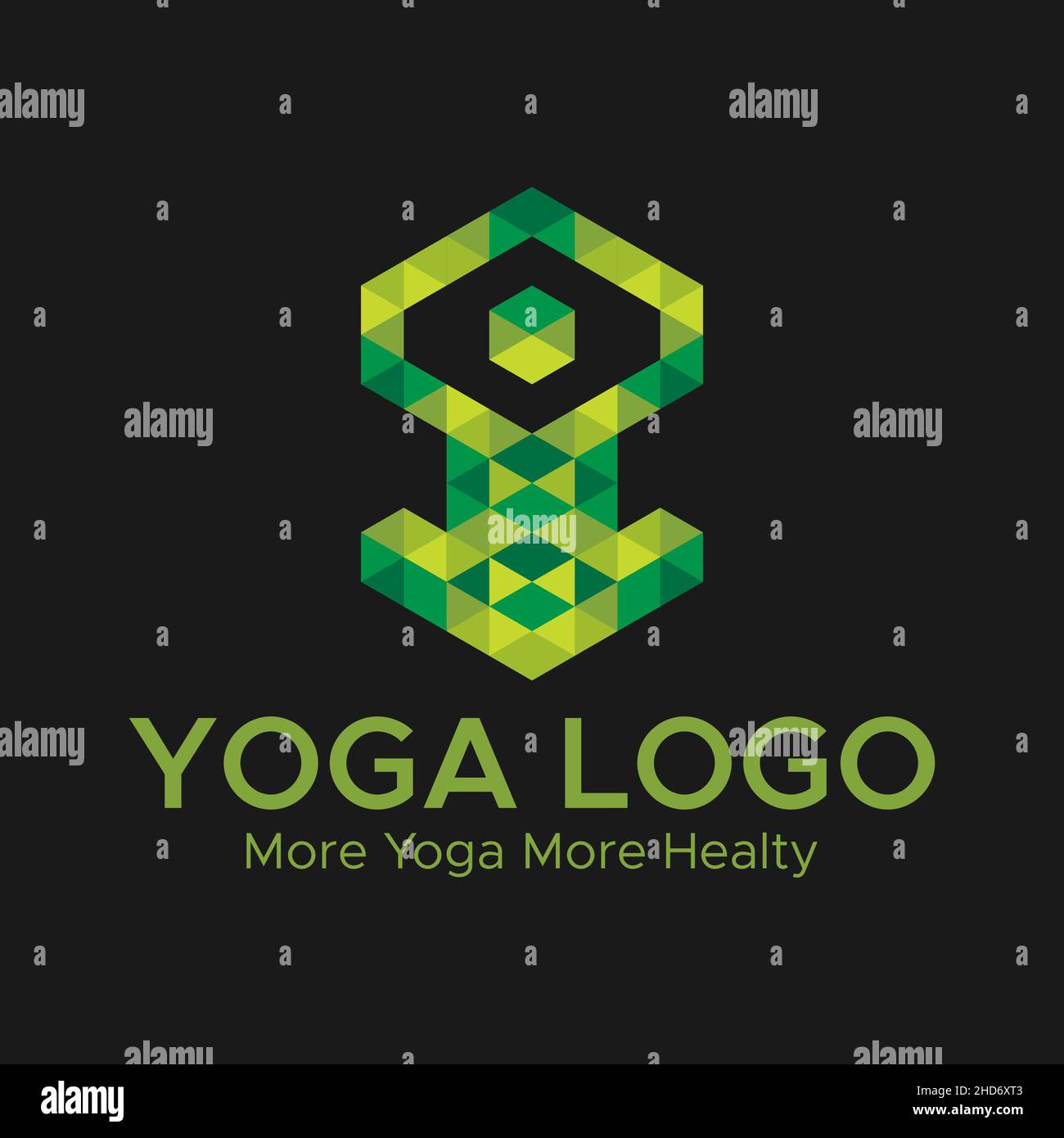 Yoga logo. Meditation logo.Green and yellow color abstract logo ...