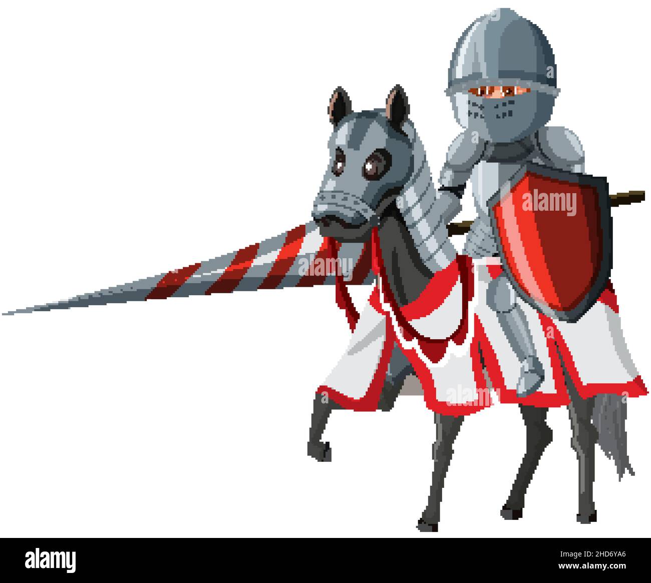 Knight riding horse clipart Stock Vector Images - Alamy