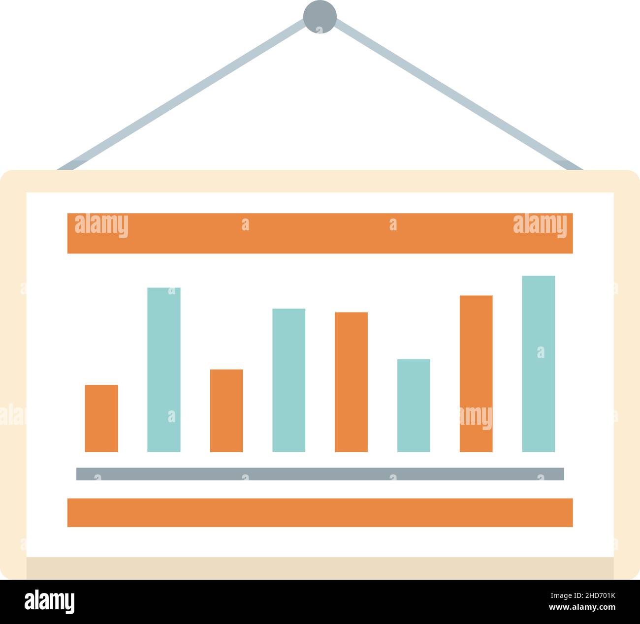Estimator graph banner icon. Flat illustration of estimator graph ...