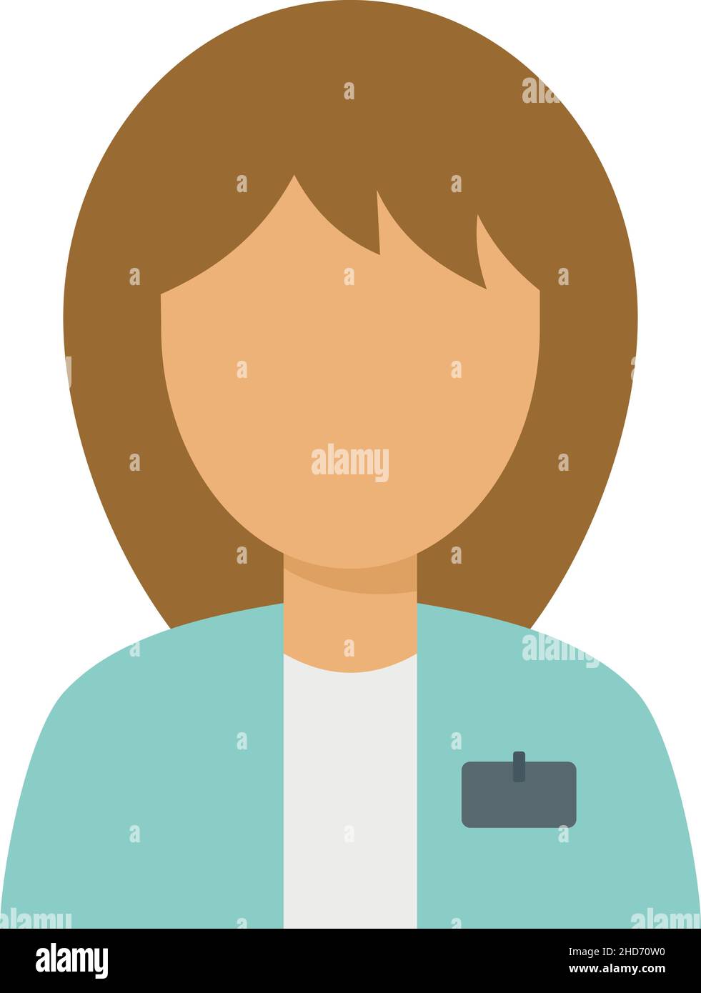 Woman estimator icon. Flat illustration of woman estimator vector icon ...
