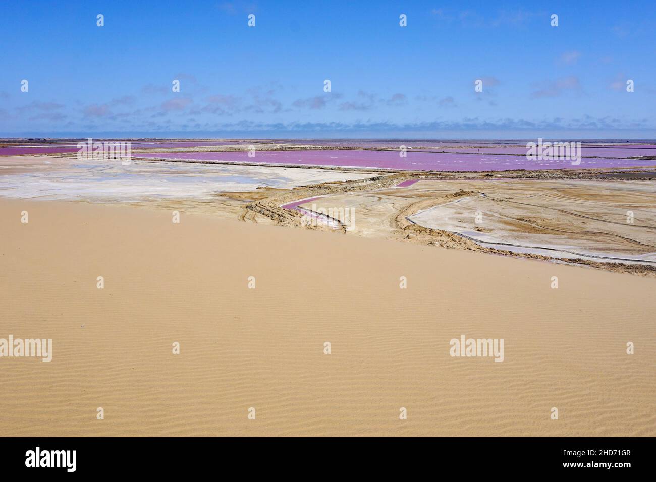 Namibia, Erongo, Walvis Bay, Salt Evaporation Ponds Stock Photo - Alamy