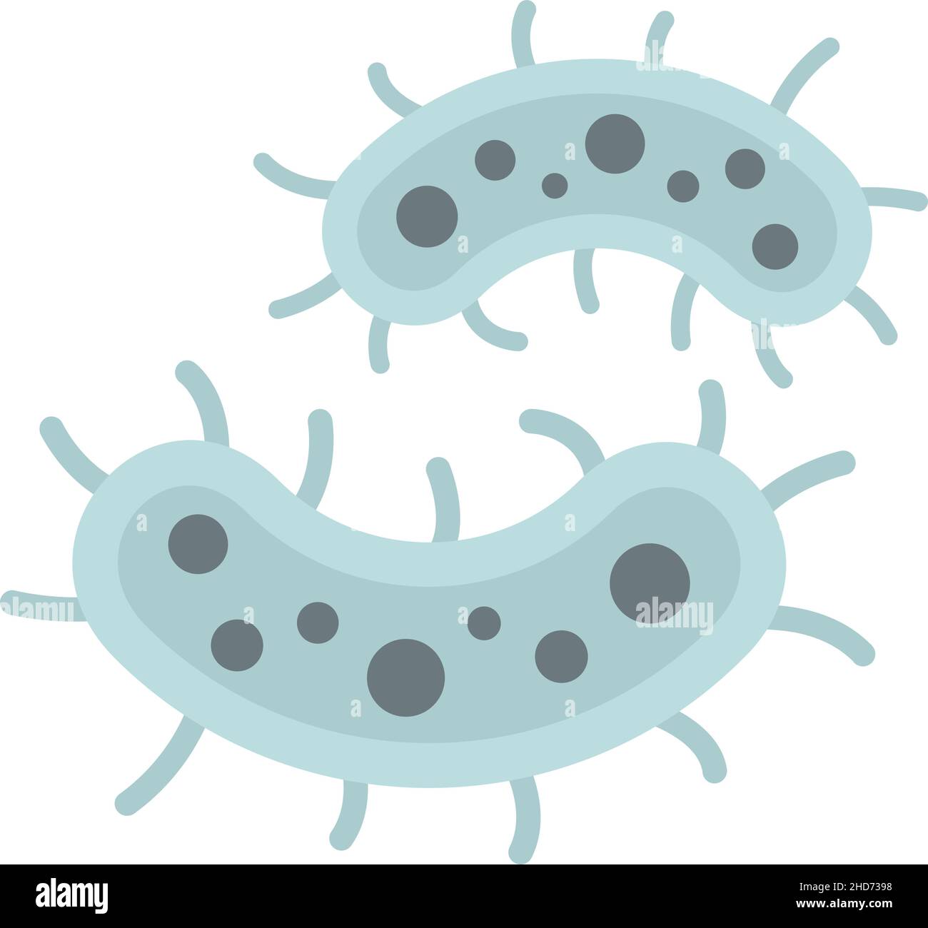 Biohazard bacteria icon. Flat illustration of biohazard bacteria vector ...