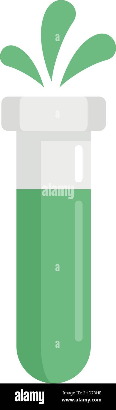 Biohazard test tube icon. Flat illustration of biohazard test tube ...