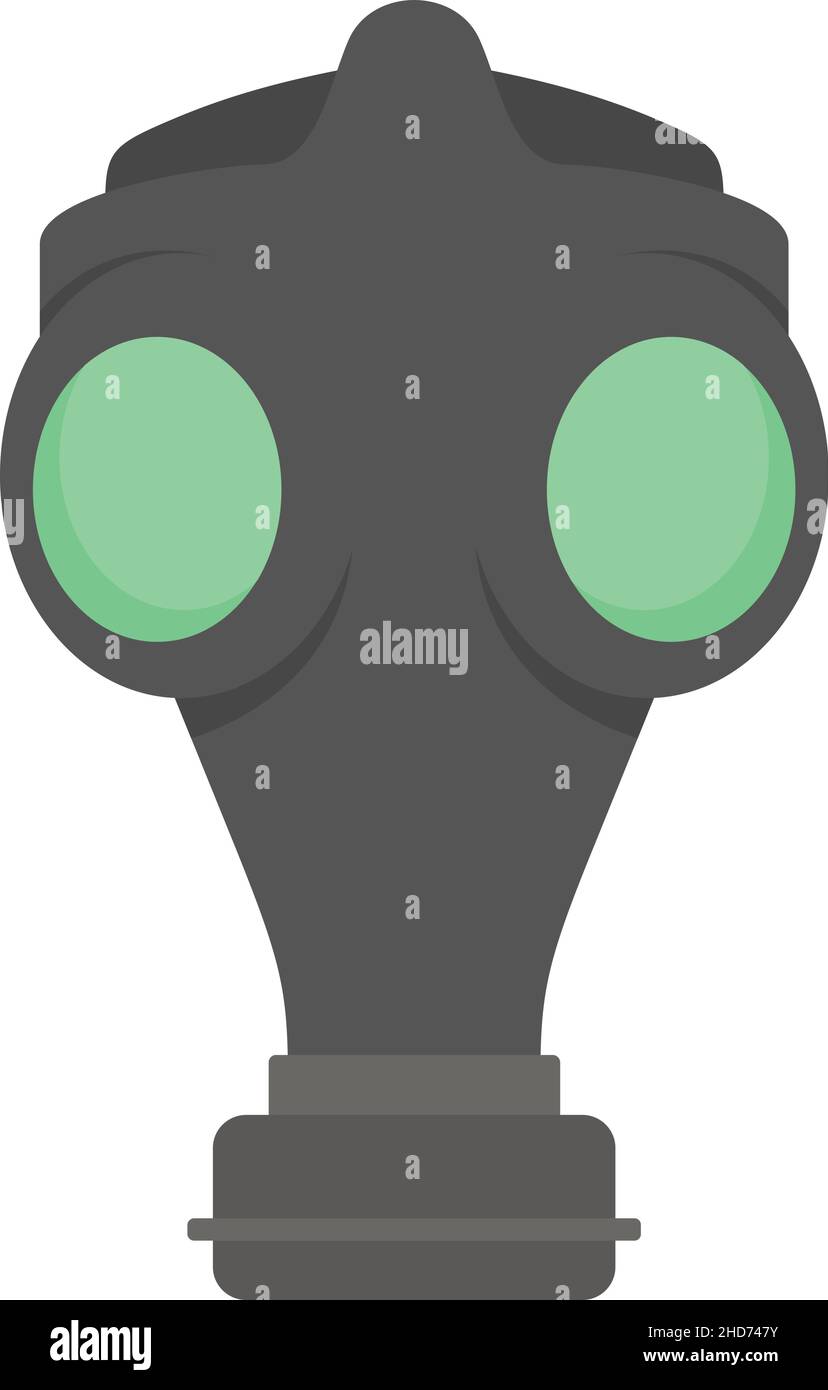 Old gas mask icon. Flat illustration of old gas mask vector icon ...