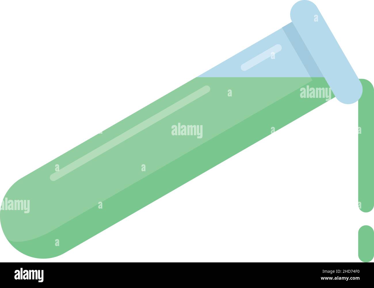 Biohazard test tube icon. Flat illustration of biohazard test tube ...