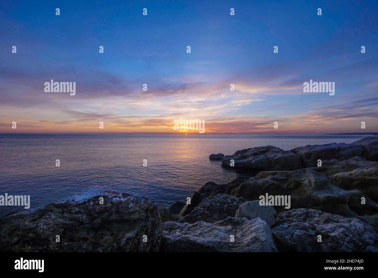 National Park Monte Conero, View from Beach Urbani, Sunrise, Sirolo ...