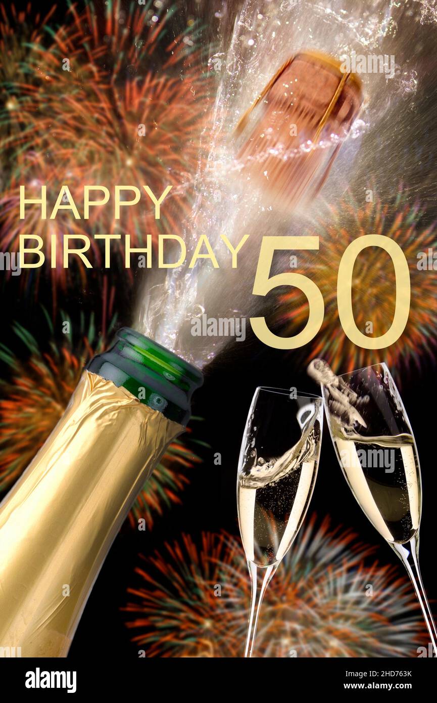 Happy 50th birthday card hi-res stock photography and images - Alamy