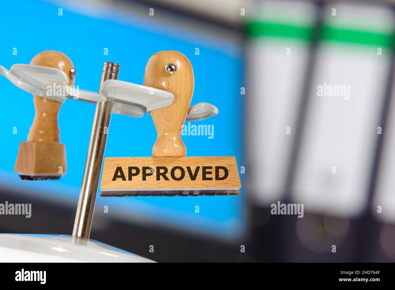 approved printed on rubber stamp Stock Photo - Alamy