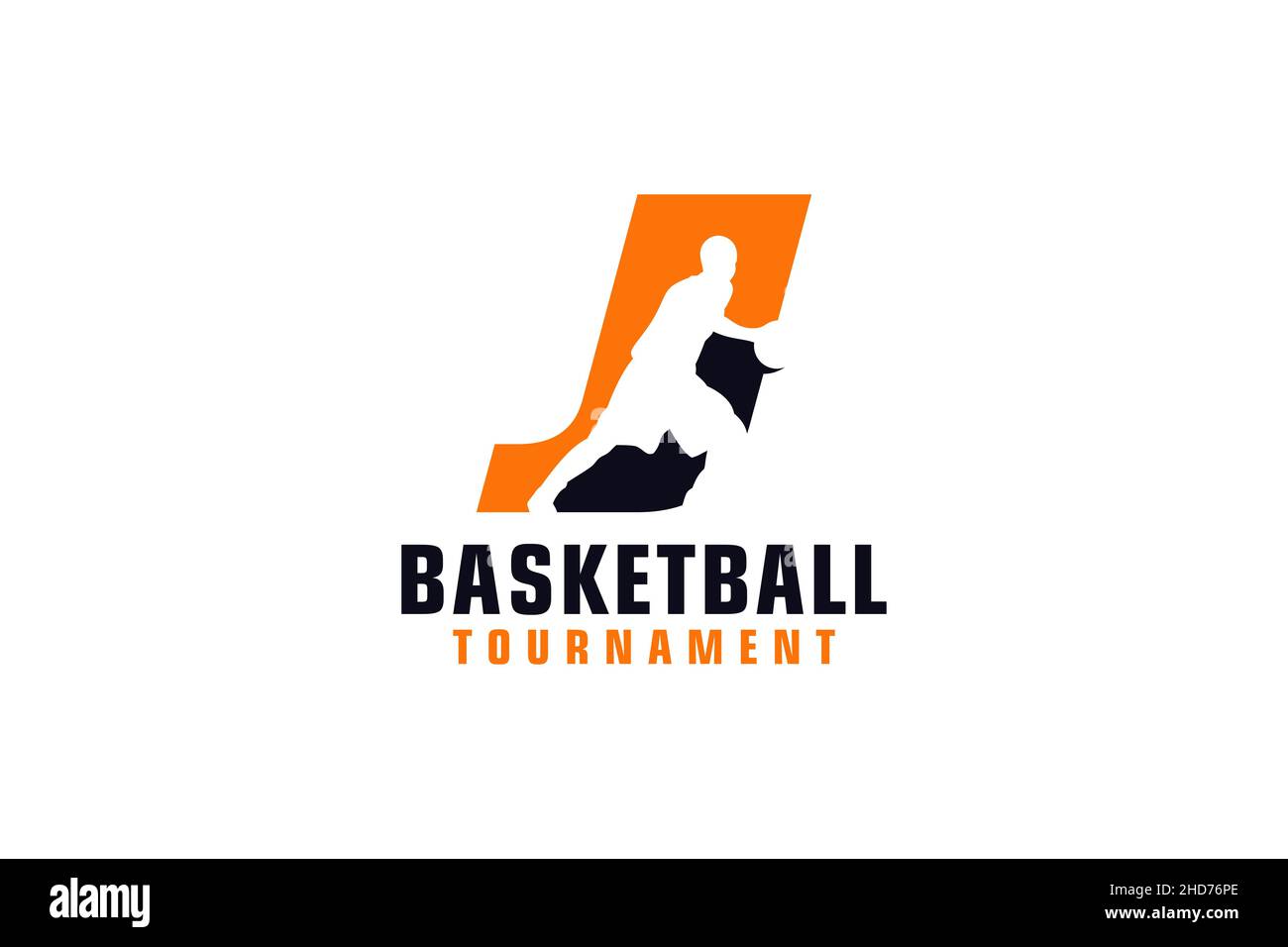 Letter J with Basketball Logo Design. Vector Design Template Elements ...