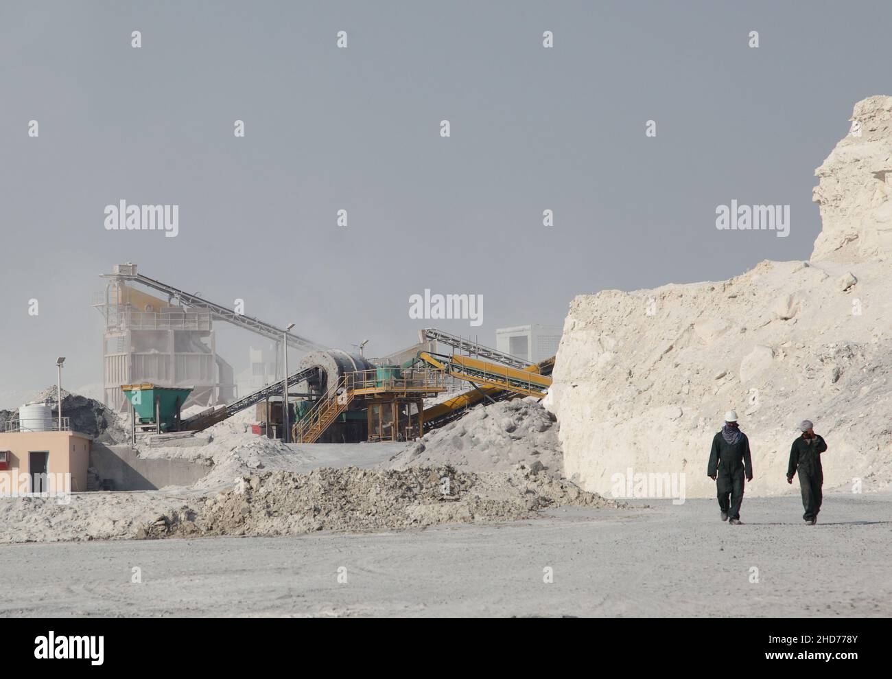 Aluminium salt cake processing in Bahrain. The waste material is ...