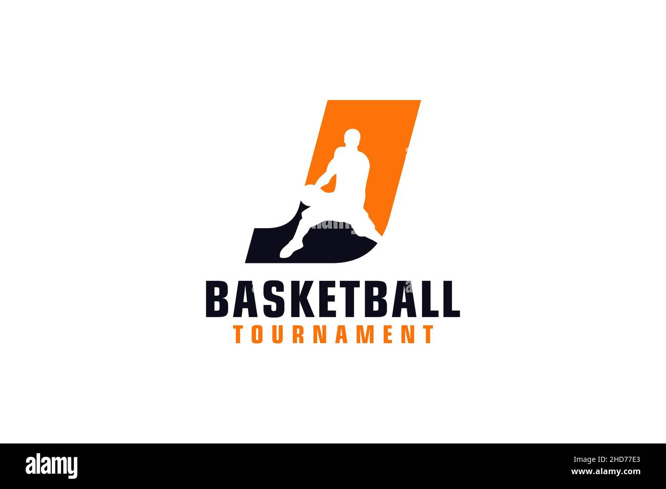 Letter J with Basketball Logo Design. Vector Design Template Elements ...