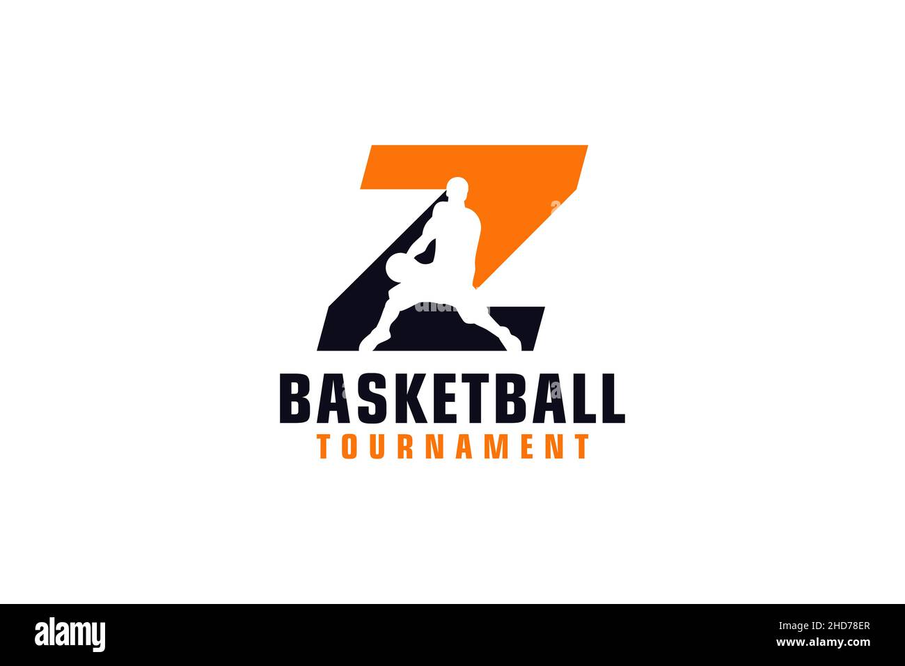 Letter Z with Basketball Logo Design. Vector Design Template Elements ...