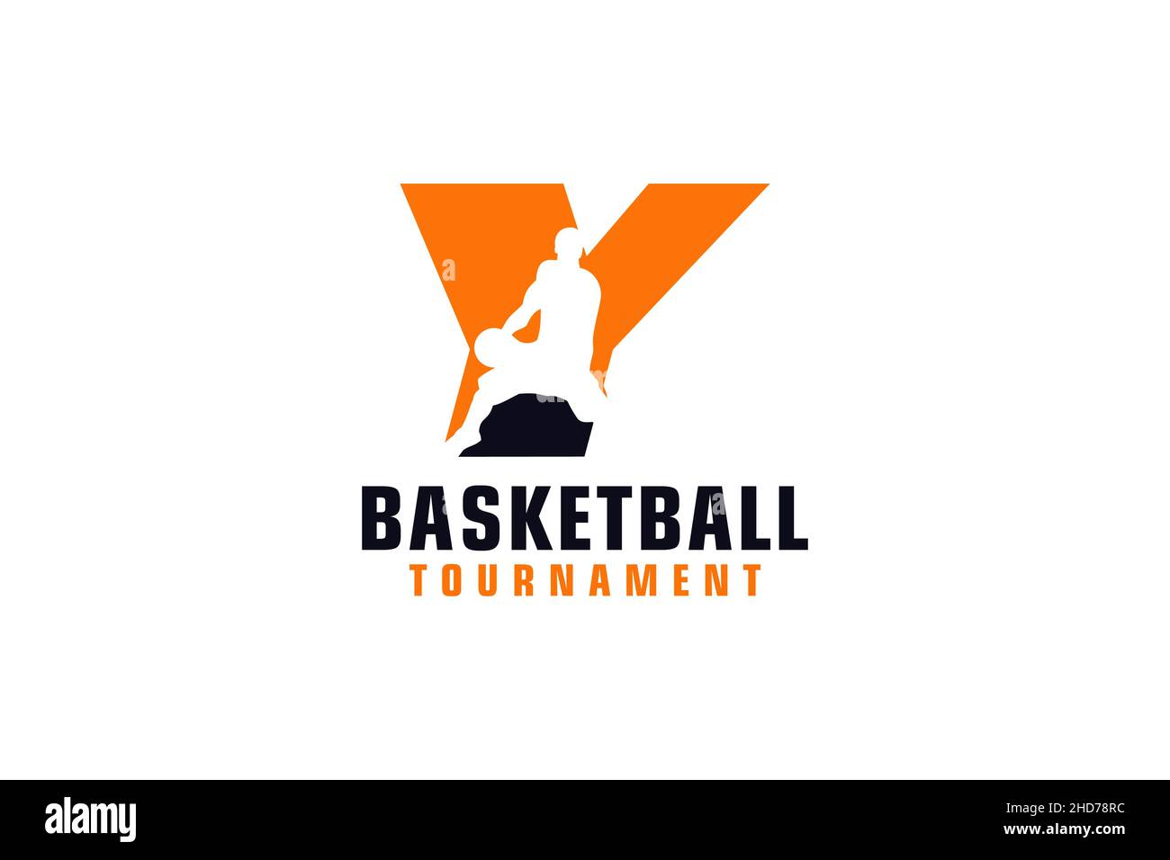 Letter Y with Basketball Logo Design. Vector Design Template Elements ...