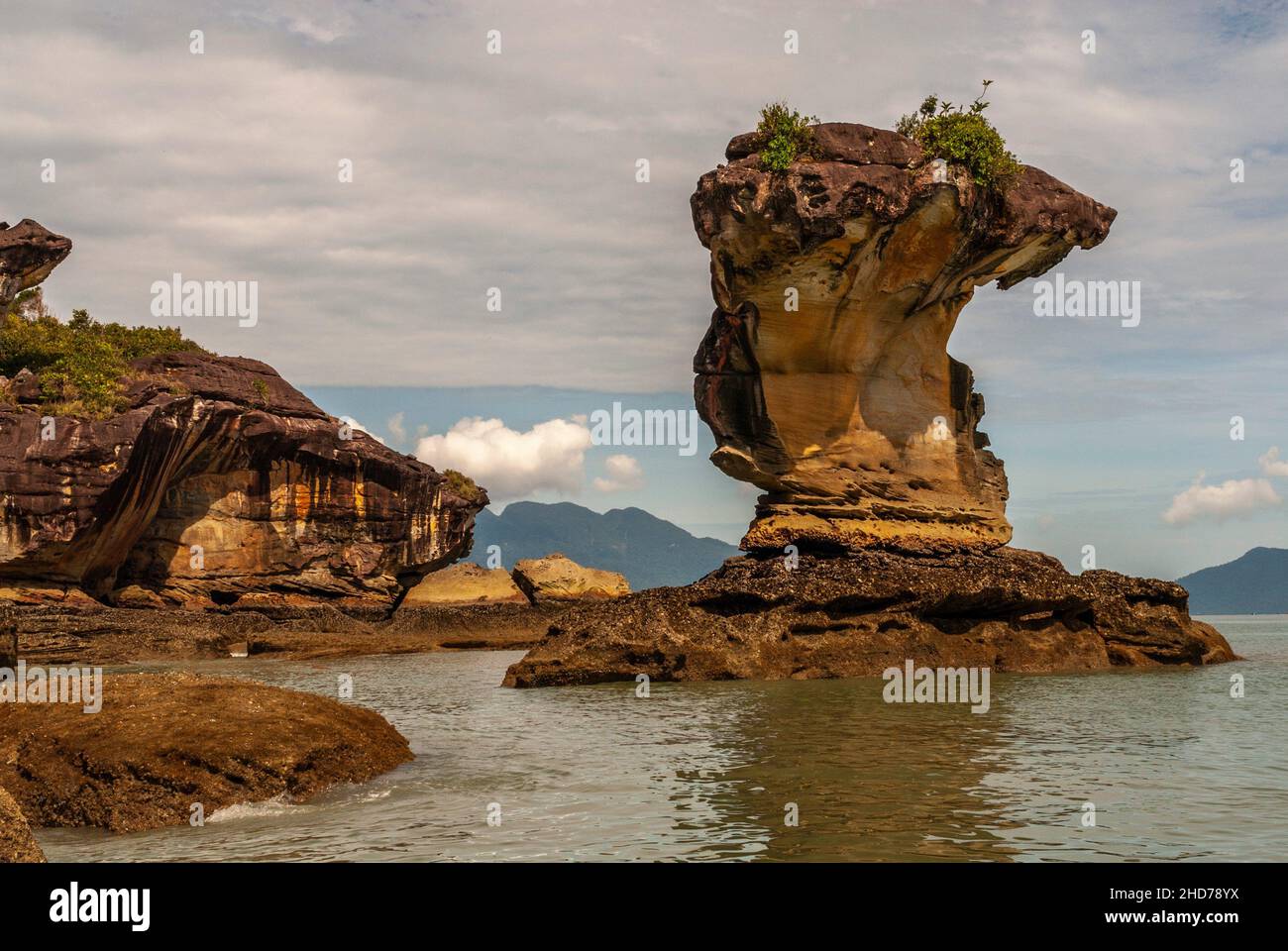 Sea stack at Bako National Parks, Sarawak, East Malaysia Stock Photo ...