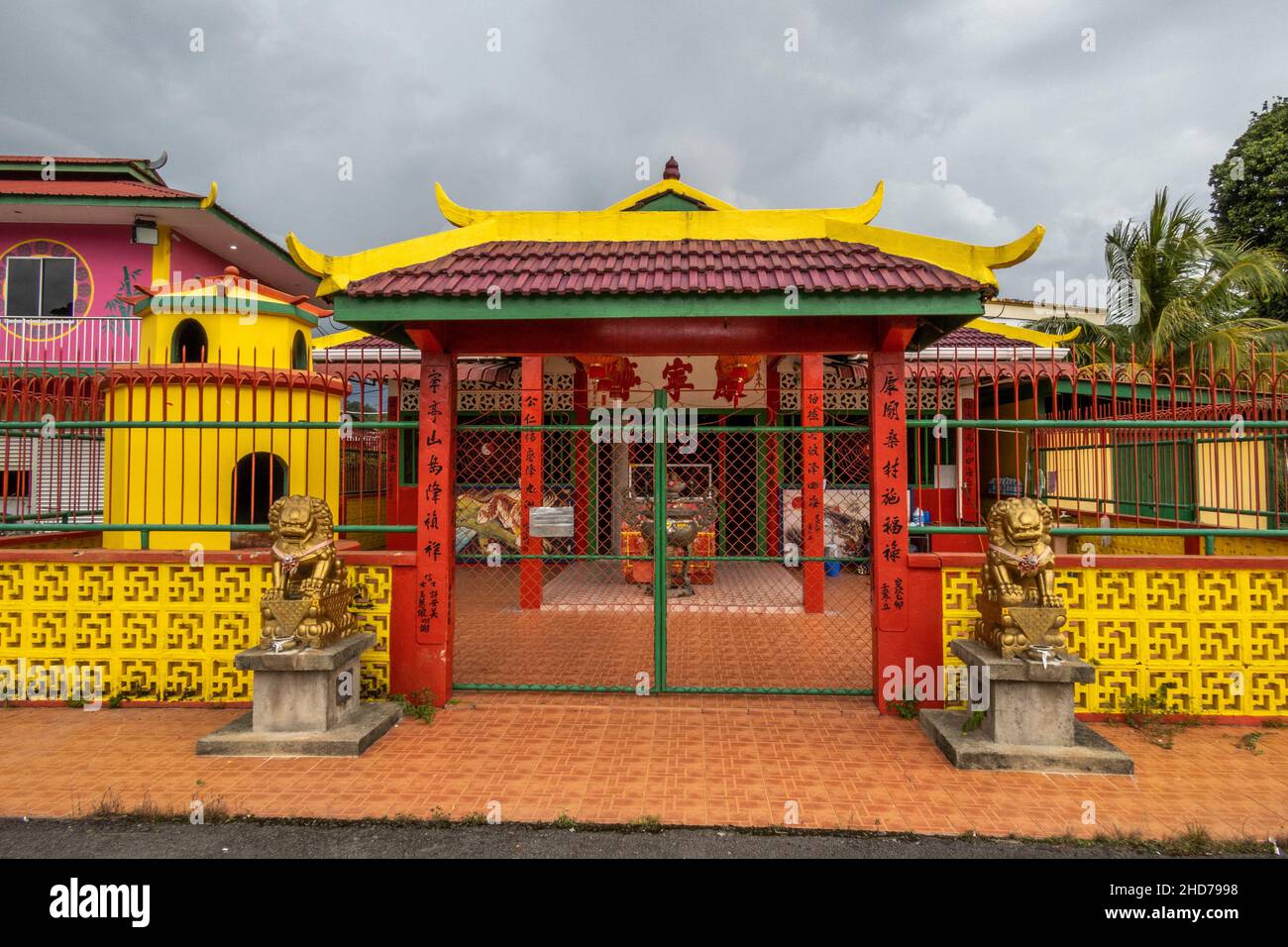 Chinese temple in Song District, Sarawak, East Malaysia, Borneo Stock ...