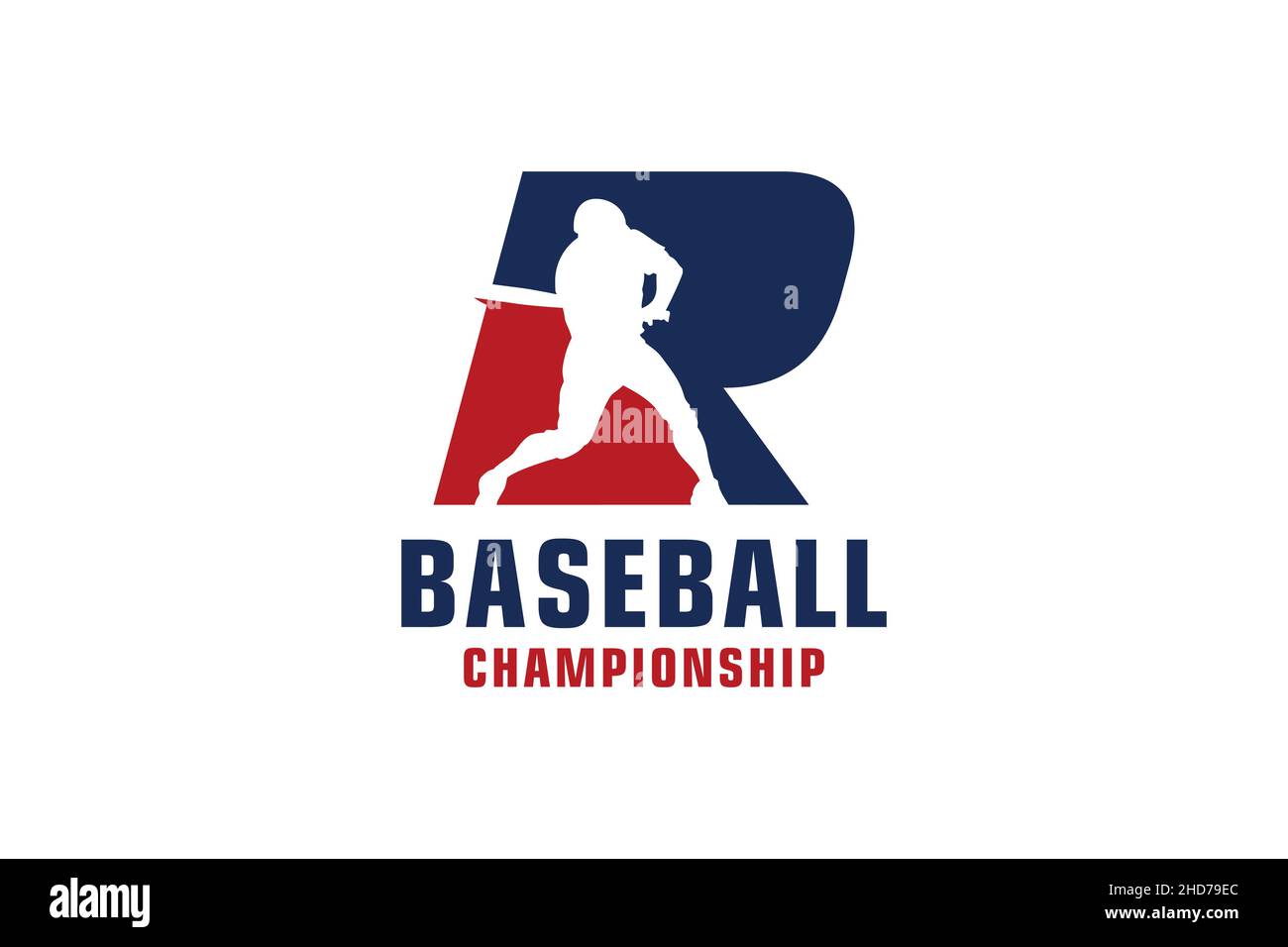 Letter R with Baseball Logo Design. Vector Design Template Elements for ...
