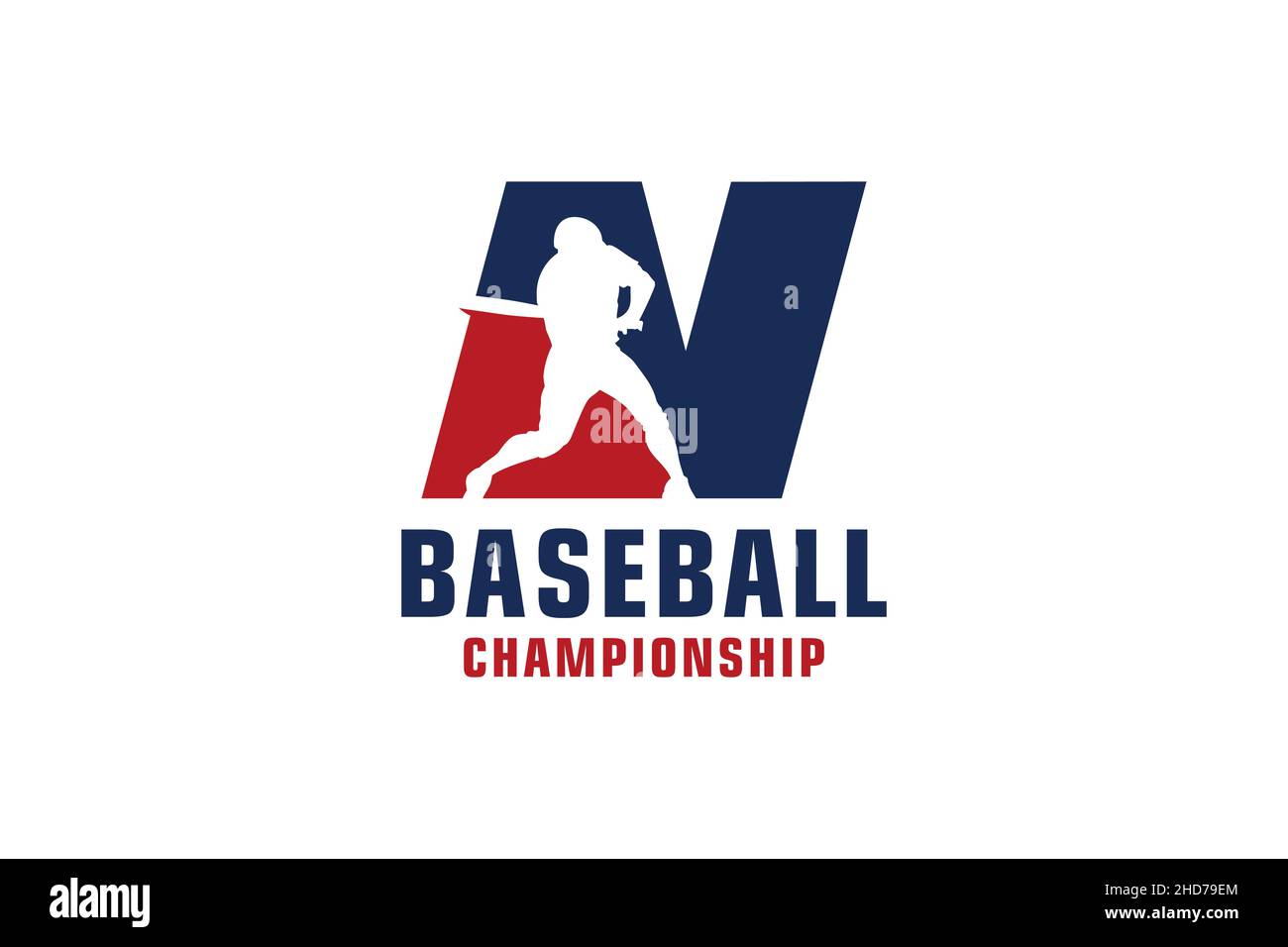Letter N with Baseball Logo Design. Vector Design Template Elements for ...