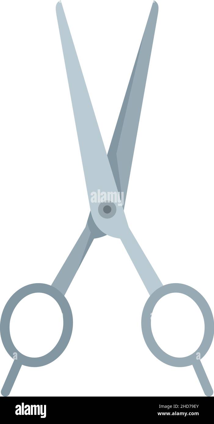 Stylist scissors icon. Flat illustration of stylist scissors vector icon isolated on white ...
