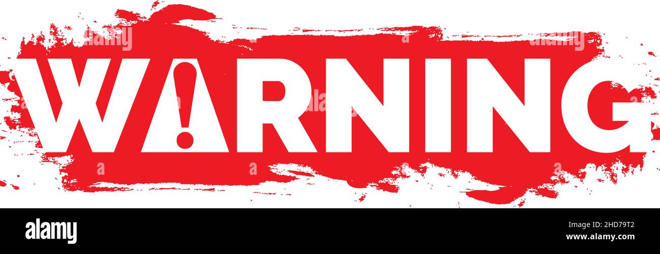 Warning sign, vector. Red warning alert sign. Sticker template isolated ...