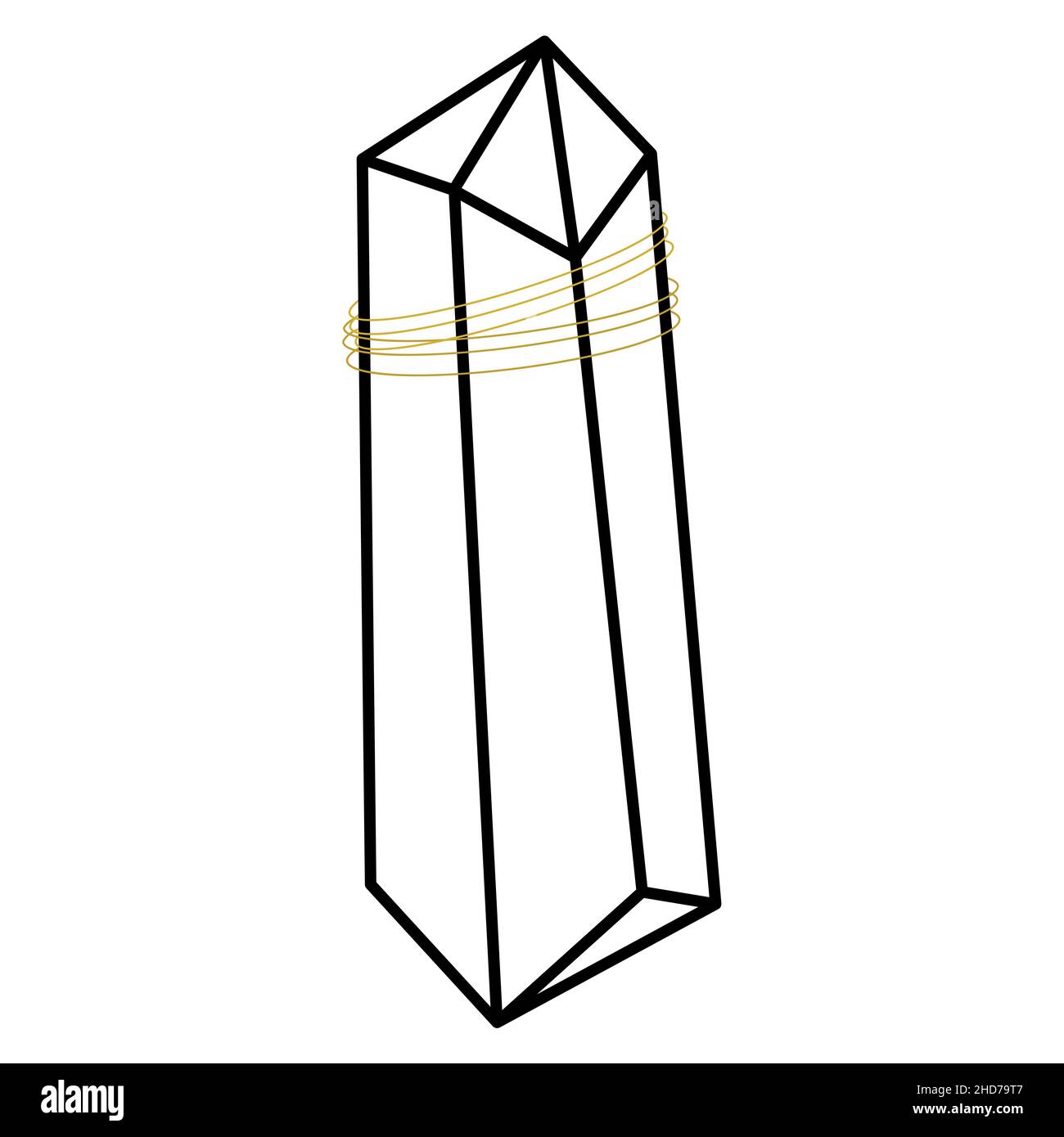 Hipster crystal outline vector illustration minimalist icon. Linear ...