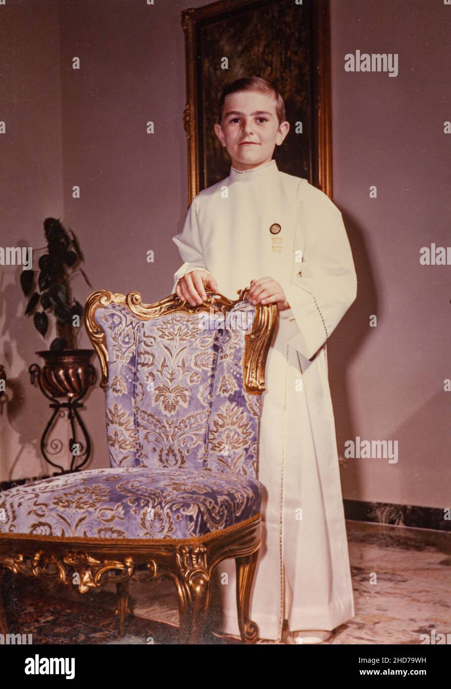 Boy with first communion dress hi-res stock photography and images - Alamy