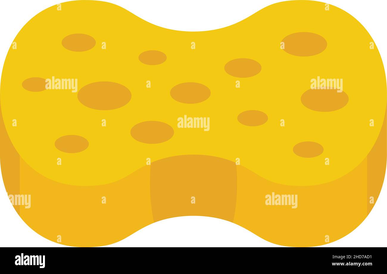 Cleaning sponge icon. Flat illustration of cleaning sponge vector icon ...