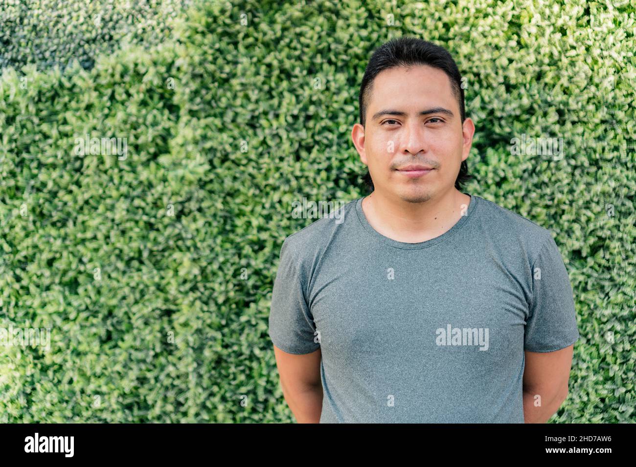 Portrait of a young indigenous man dressed in casual clothes Stock ...