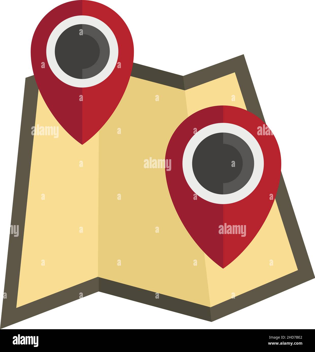 Realtor gps pin map icon. Flat illustration of realtor gps pin map ...