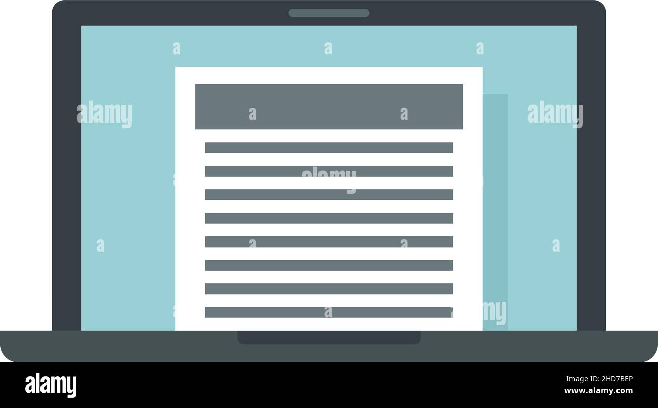 Realtor laptop icon. Flat illustration of realtor laptop vector icon ...