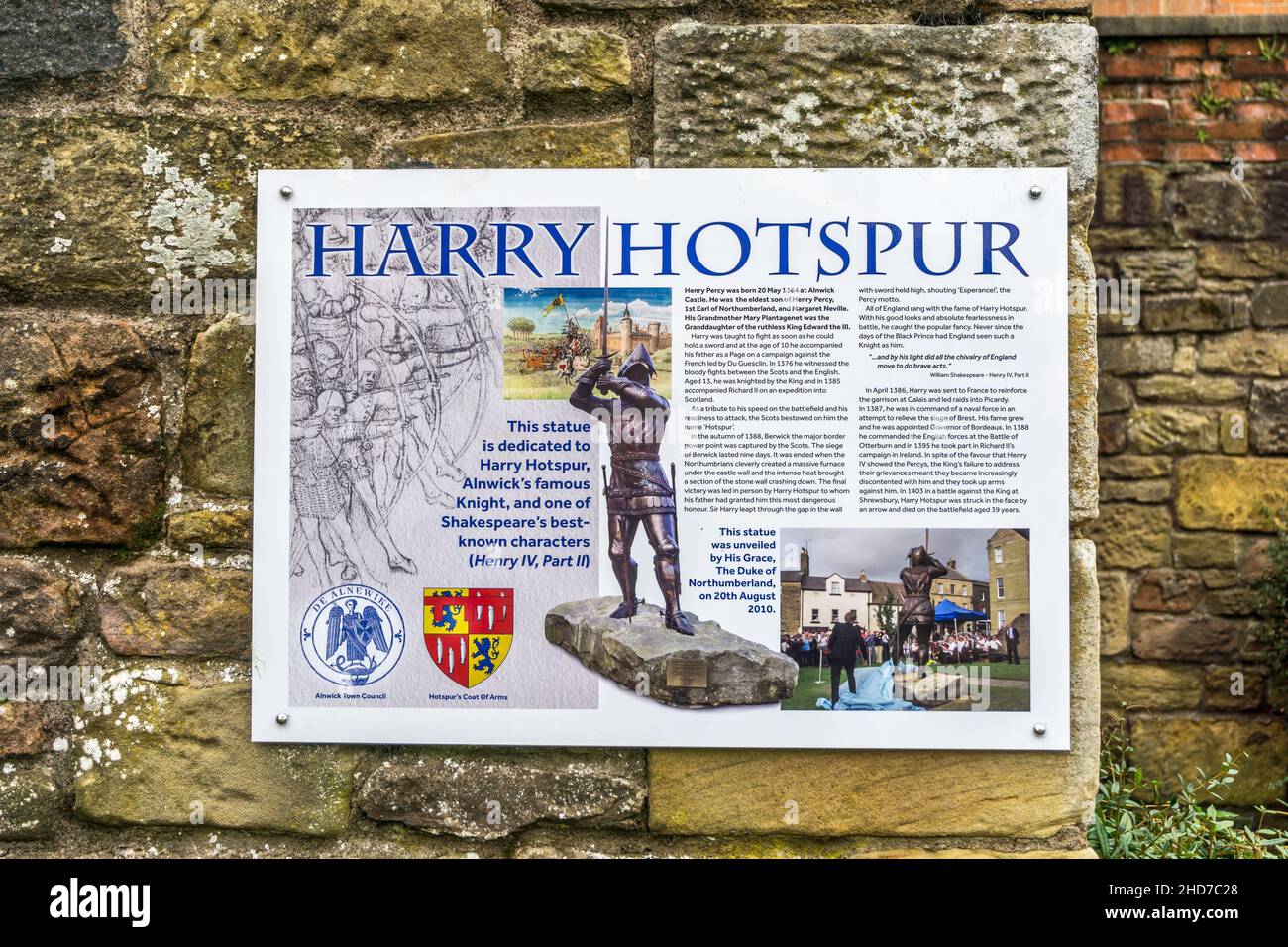 Harry Hotspur Sign, Pottergate, Alnwick, Northumberland, England, UK ...