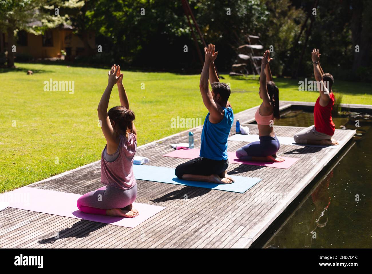 Raised arms pose hi-res stock photography and images - Alamy