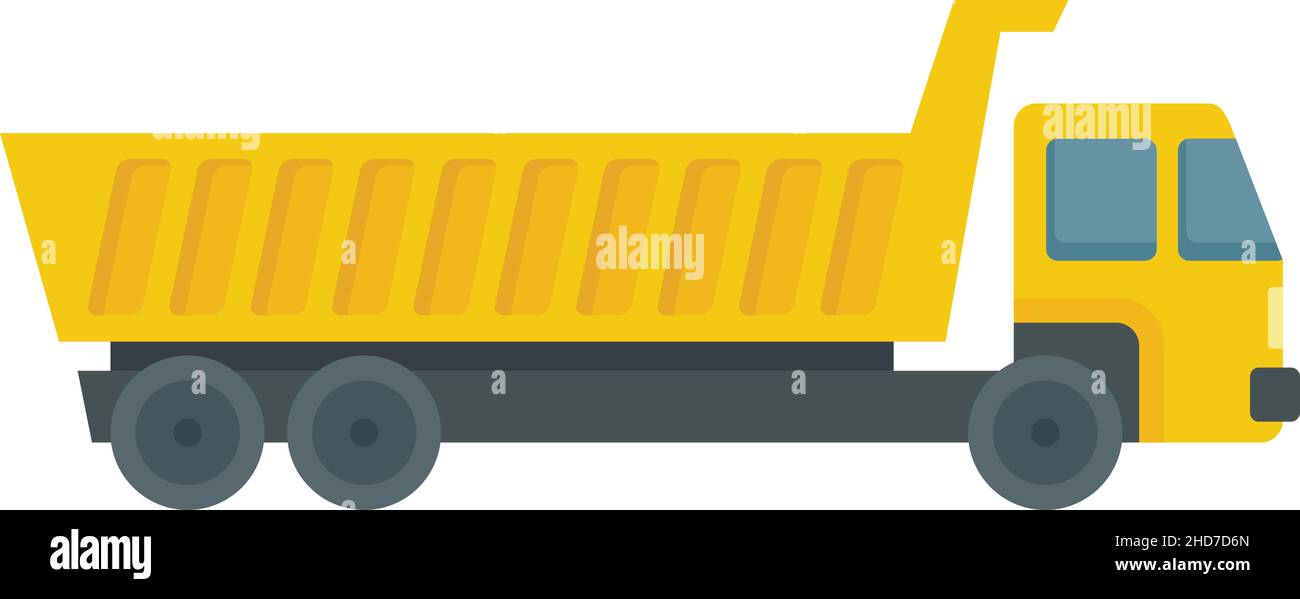 Tipper auto icon. Flat illustration of tipper auto vector icon isolated ...